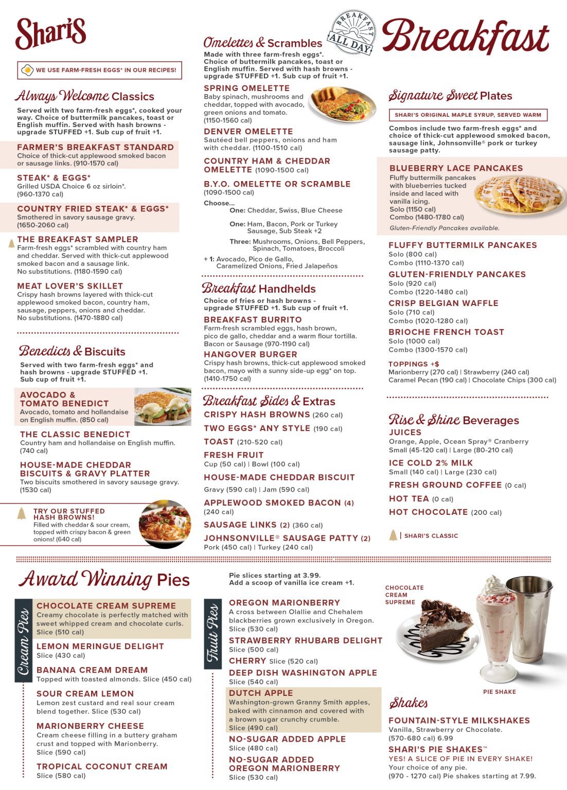 Menu – Shari’s Restaurant