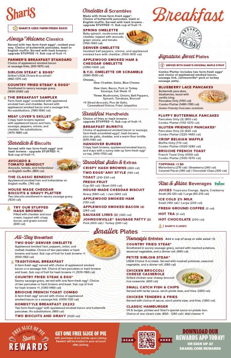 Menu – Shari’s Restaurant